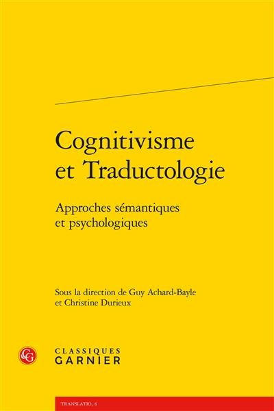 Livre : Cognitivisme et traductologie : approches sémantiques et ...