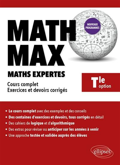 Livre : Math max terminale option, maths expertes : cours complet ...